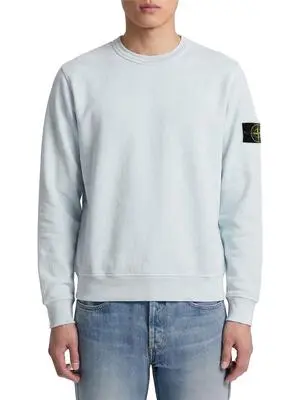 Stone Island Stone Island Cotton Crew Neck Sweatshirt With Logo Patch Sky
