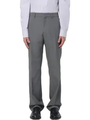 AMI Paris Straight Wool Trousers - Grey