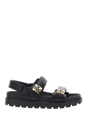 Tory Burch Leather Mellow Sport Sandals - Black
