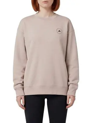 Adidas By Stella McCartney Crewneck Sweatshirt With Logo - Brown