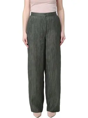 Emporio Armani Pleated Wide-leg Trousers - Grey
