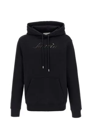 LANVIN Embroidered Logo Hoodie - Black