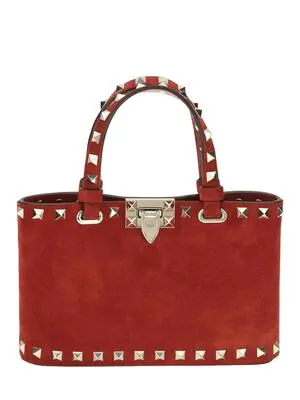 Valentino Garavani Rockstud Mini Handbag In Leather - Red