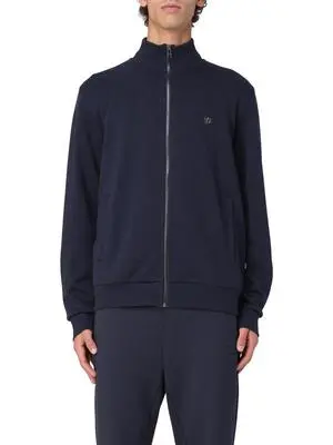 BOSS Zip-up Sweatshirt With Stand Collar - Blue