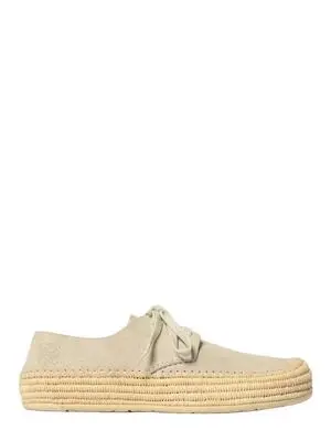 Loewe Raffia Detail Lace-up Shoes - Grey