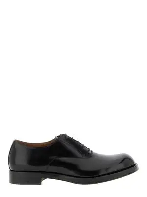Dries Van Noten Brushed Leather Derby Shoes - Black