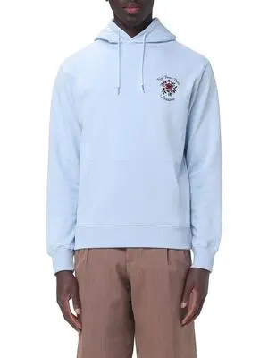 Drole De Monsieur Cotton Hoodie With Embroidered Logo - Blue
