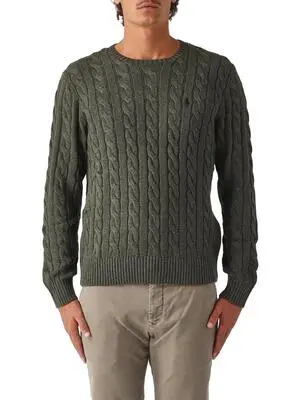 Polo Ralph Lauren Cable Knit Crewneck Jumper - Olive