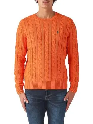 Polo Ralph Lauren Cable Knit Crewneck Jumper - Orange
