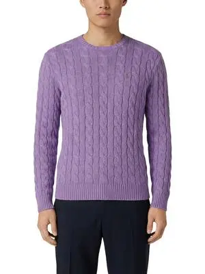 Polo Ralph Lauren Cable Knit Crewneck Jumper - Violet