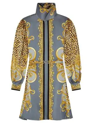 Versace Printed Dress - Grey