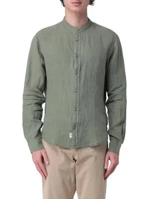 BLAUER. Linen Casual Shirt - Olive