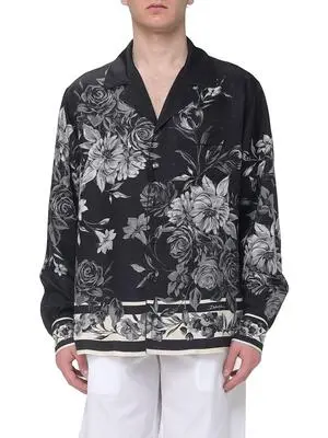 Dolce & Gabbana Silk Shirt With Floral Print - Black