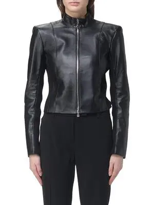 Patrizia Pepe Leather Biker Jacket - Black