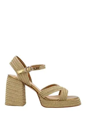 CastaÑer Heeled Sandals - Gold