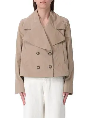 Emporio Armani Double Breasted Cotton Trench Coat - Beige
