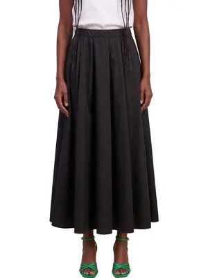 Aspesi Cotton Midi Skirt - Black