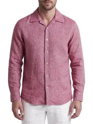 Brunello Cucinelli Linen Casual Shirt Red