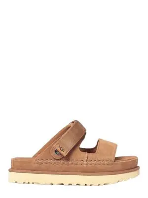UGG Goldenstar Glide Suede Sandals - Walnut