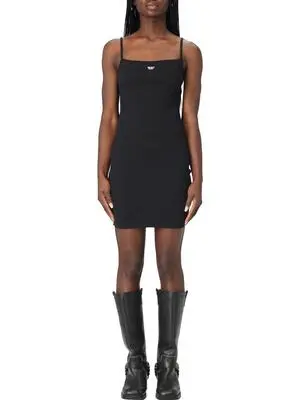 DIESEL® Ribbed Logo Mini Dress - Black
