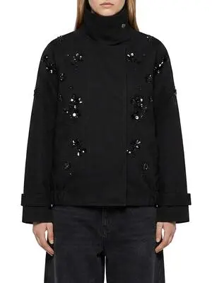 GOLDEN GOOSE Sequined Cotton Blend Jacket - Black