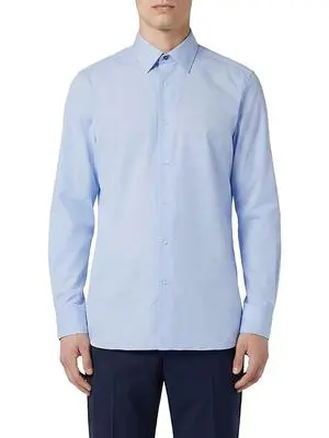 Paul Smith Classic Cotton Poplin Shirt - Blue