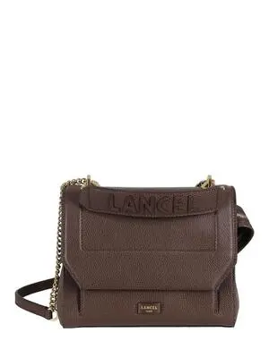 LANCEL Textured Leather Mini Bag - Cocoa