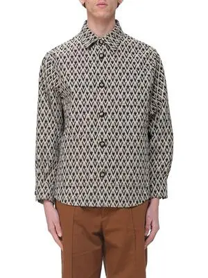 Valentino Garavani Toute La V Cotton And Silk Shirt - Black