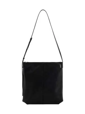 JIL SANDER Line Leather Bag - Black