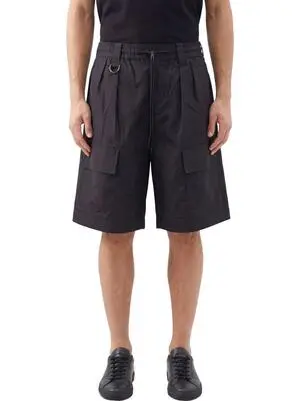 Y3 Cotton Blend Cargo Shorts - Black