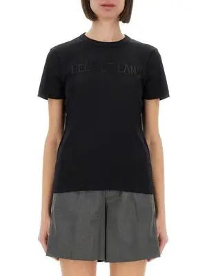 Helmut Lang Embroidered Logo T-shirt - Black