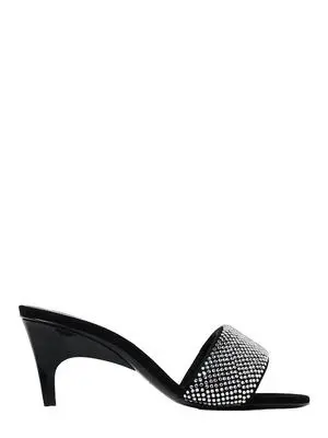 Attico Embellished Heeled Sandals - Silver