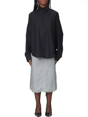 Balenciaga Shirt With Lace-up Detail - Black