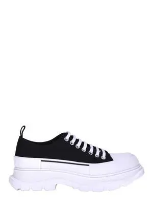 Alexander McQueen Tread Slick Cotton Canvas Sneakers - Black