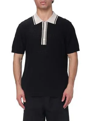 PAOLO PECORA Silk Knit Polo Shirt - Black