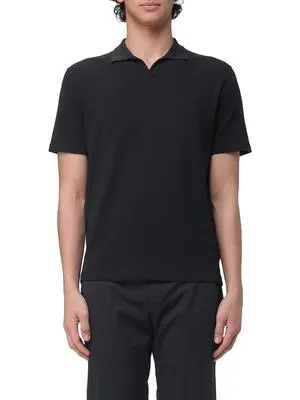 DONDUP Cotton Knit Polo Shirt - Black