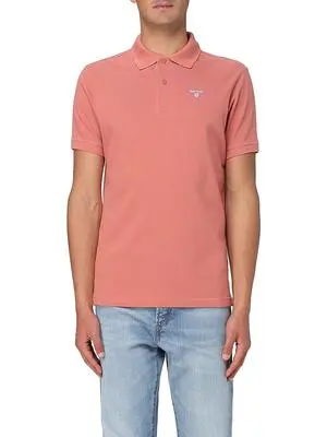 Barbour Cotton Polo Shirt With Logo Pink