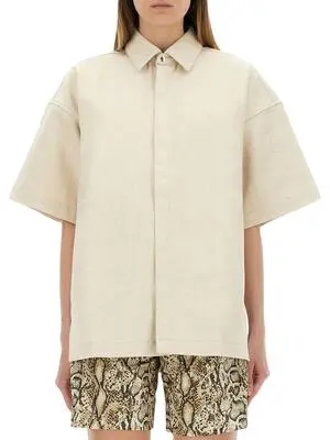 JIL SANDER Short Sleeve Shirt - Beige