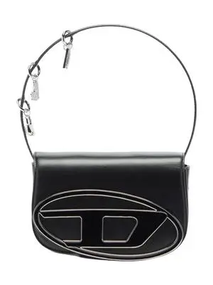 DIESEL® 1dr Mini Bag In Smooth Leather With Oval D Logo And Removable Charm - Black