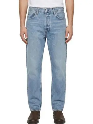 AGOLDE Cotton Denim Straight Jeans - Blue