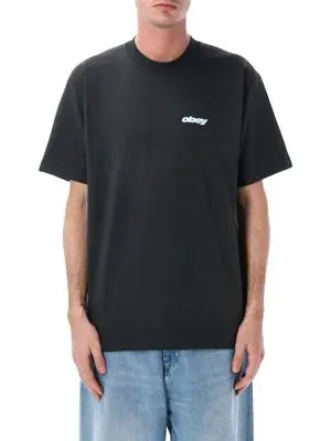 Obey Printed Cotton T-shirt - Black