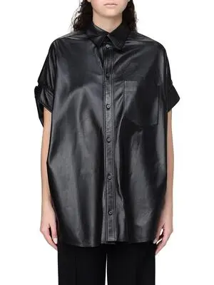 Balenciaga Leather Shirt - Black