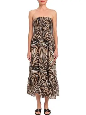 TWINSET Printed Viscose Midi Dress - Multicolor