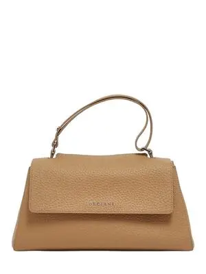 Orciani Hammered Leather Sveva Longuette Bag - Biscuit