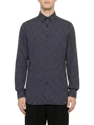 TOM FORD Polka Dot Silk Shirt - Black