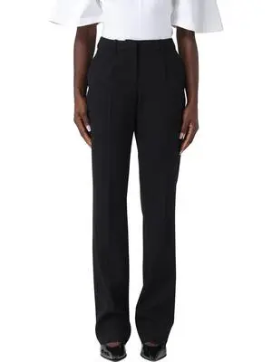 Balenciaga Stretch Wool Slim Fit Trousers - Black