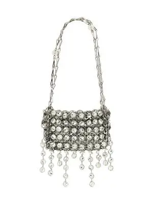 Rabanne Embellished Chain Mini Bag - Silver