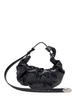 DIESEL® Ruched Shoulder Bag - Black