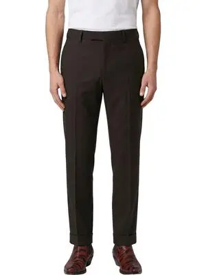 Versace Wool And Mohair Tailored Trousers - Brown