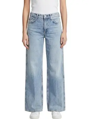 Rag & Bone Wide Leg Jeans - Stone Washed